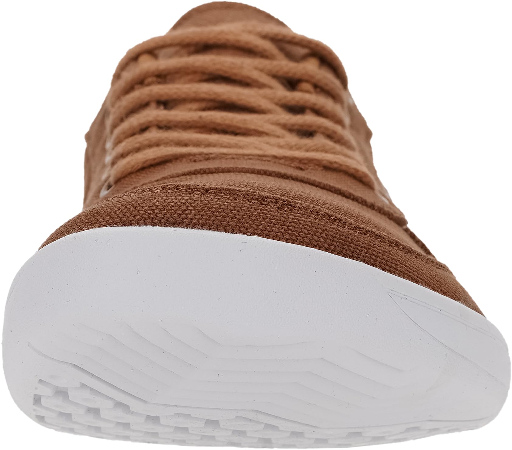 WHITIN Wide Toe Box Shoes for Men Canvas Minimalist Barefoot Sneakers Zero Drop Sole Minimus Size 11 11W Width Walking Gym Training Brown White 45