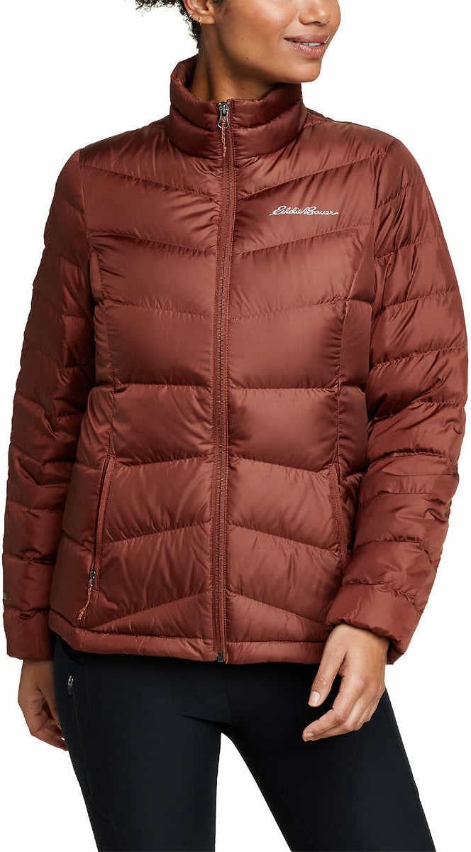 Eddie Bauer Womens Midweight Chevron Quilt Down Jacket (as1, alpha, x_l, regular, regular, Copper)