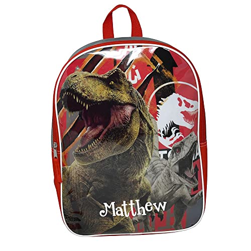 Personalized Jurassic Park Backpack - Dinosaur Back to School or Travel Book Bag with Custom Name