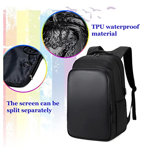 Joyloading LED Display Backpack Business Travel Laptop Backpack Men DIY Smart School Backpack Woman Multimedia Pack