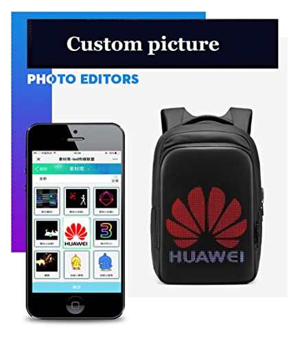 Joyloading LED Display Backpack Business Travel Laptop Backpack Men DIY Smart School Backpack Woman Multimedia Pack