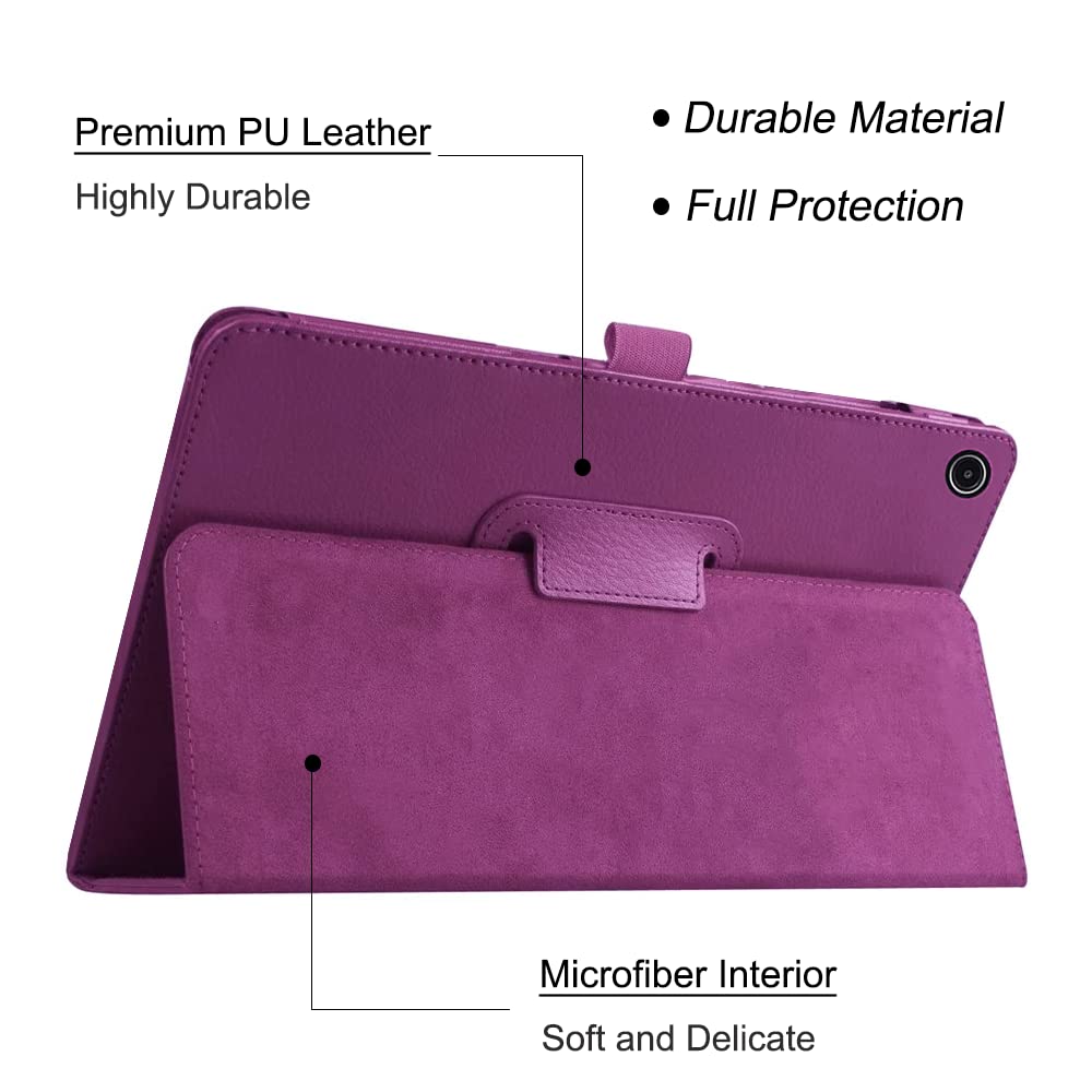 EKVINOR Case for Galaxy Tab A8 10.5” 2022 Release (Model SM-X200/X205/X207), Folio Stand Cover Case for Samsung Galaxy Tab A8 10.5” Tablet 2022 Model, Purple