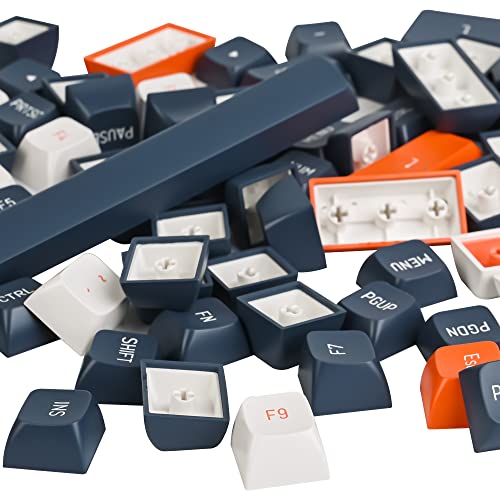 surmen Custom 160 Keycap Set CSA Profile Doubleshot Ball Caps US/ISO Layouts for 60%, 65%, 75%, TKL Mechanical Keyboards (Orange)