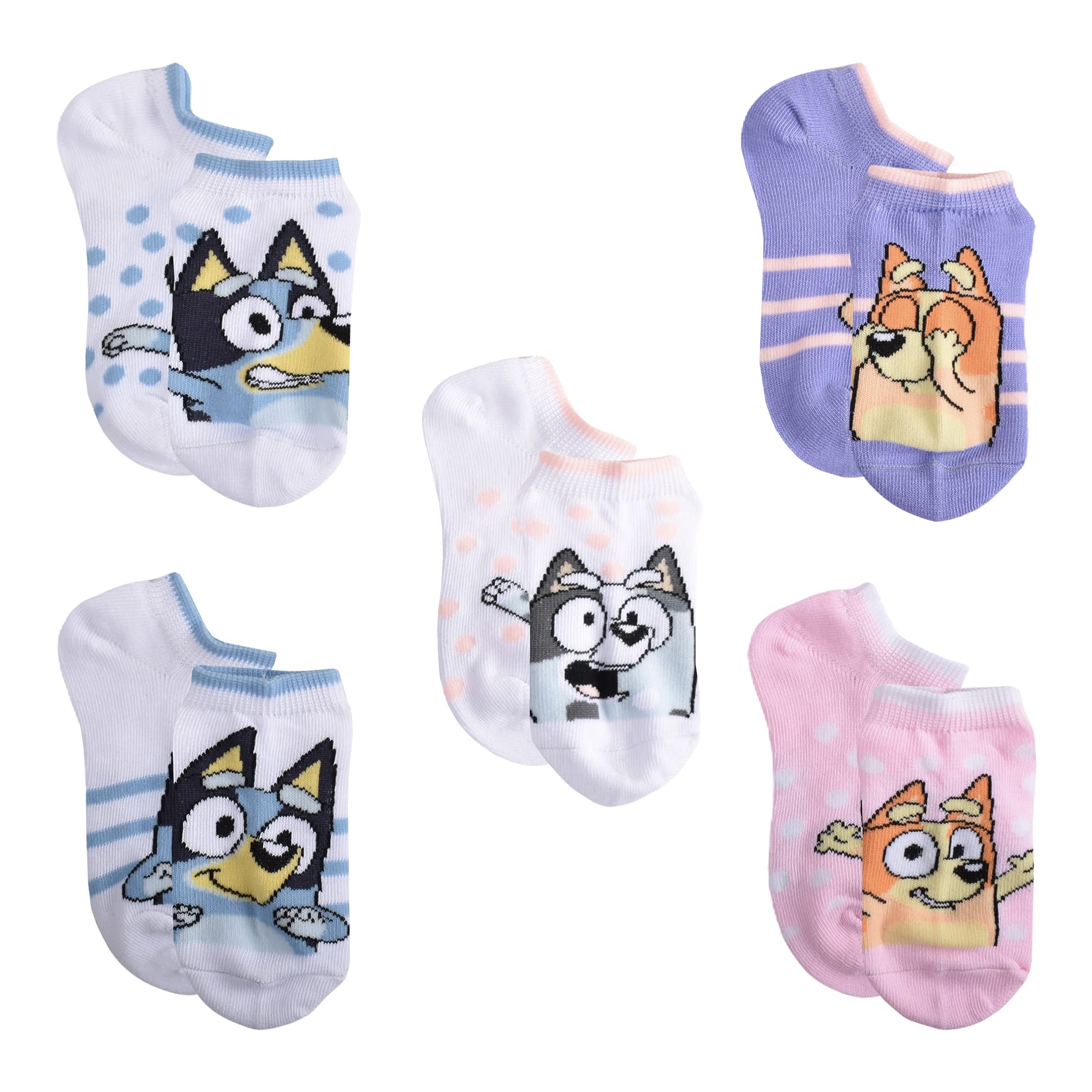 Bluey Boys Kids No Show Socks, Pink, 18-24 Months US