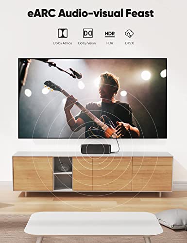 Highwings 8K@60 HDMI Fiber Optic Cable 2.1 150FT Long, Unidirectional Ultra 48Gbps High Speed Slim Flexible HDMI Braided Cord 4K@120Hz Dynamic HDR/HDCP 2.2 /3D Compatible for Monitor PS5 Roku