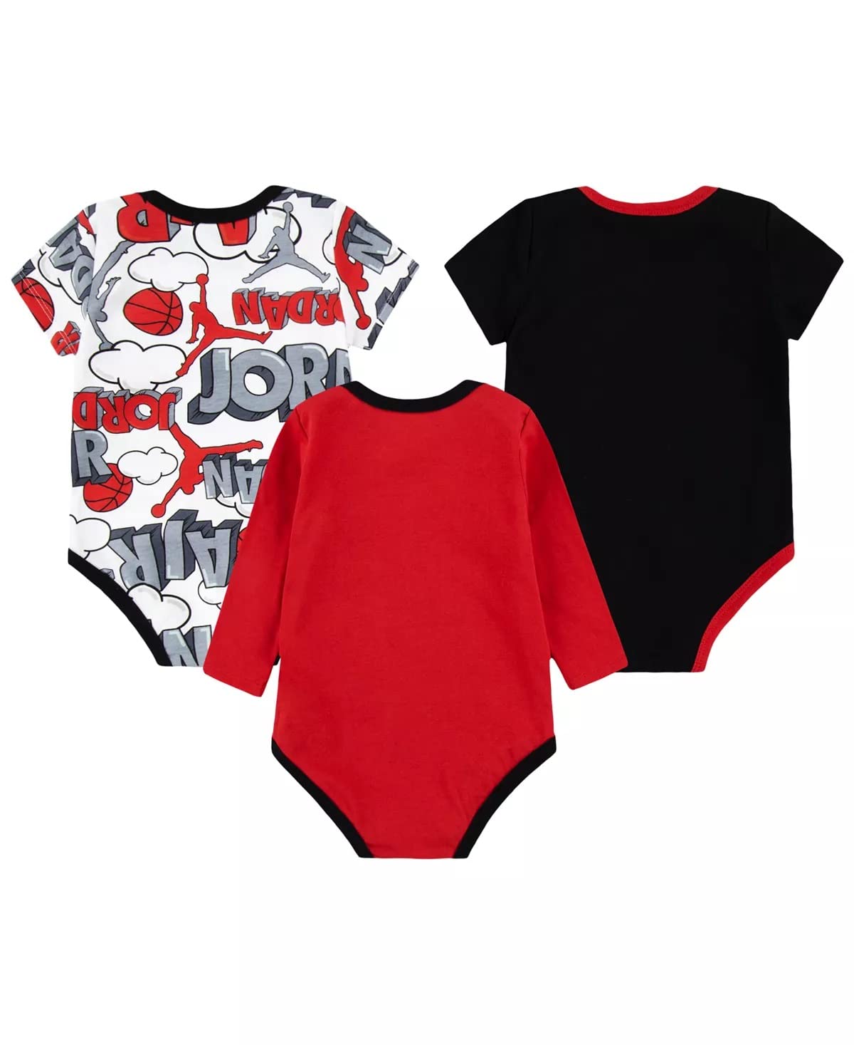 Jordan Baby Boys Jumpman Air Bodysuits 3 Pack Set (R(55B902-R69)/B, 3 Months)