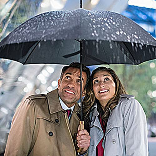 GENMAI SOEASY Compact Travel Umbrella for Rain,8 Ribs Strong Windproof Umbrellas Auto Open & Close Collapsible Small Folding Portable Umbrella for Car,Backpack Men and Women Manual Black