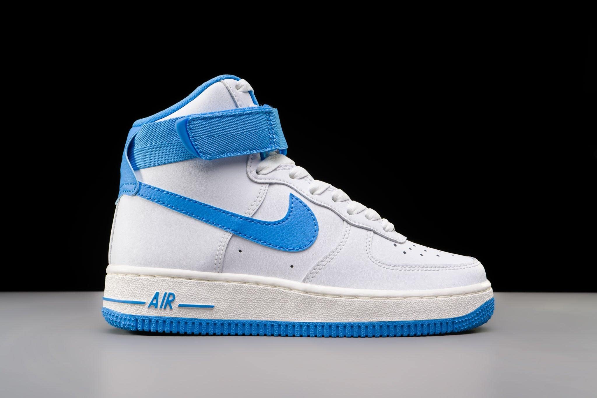 NIKE Women's High Sneakers, White University Blue Sail, 6.5