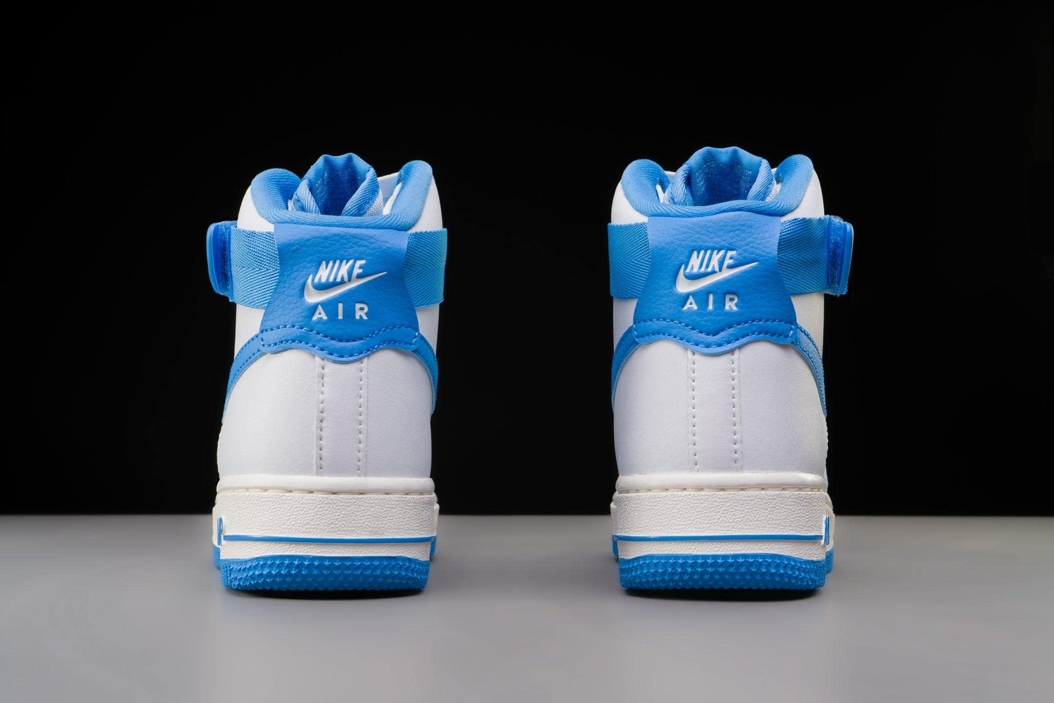 NIKE Women's High Sneakers, White University Blue Sail, 6.5