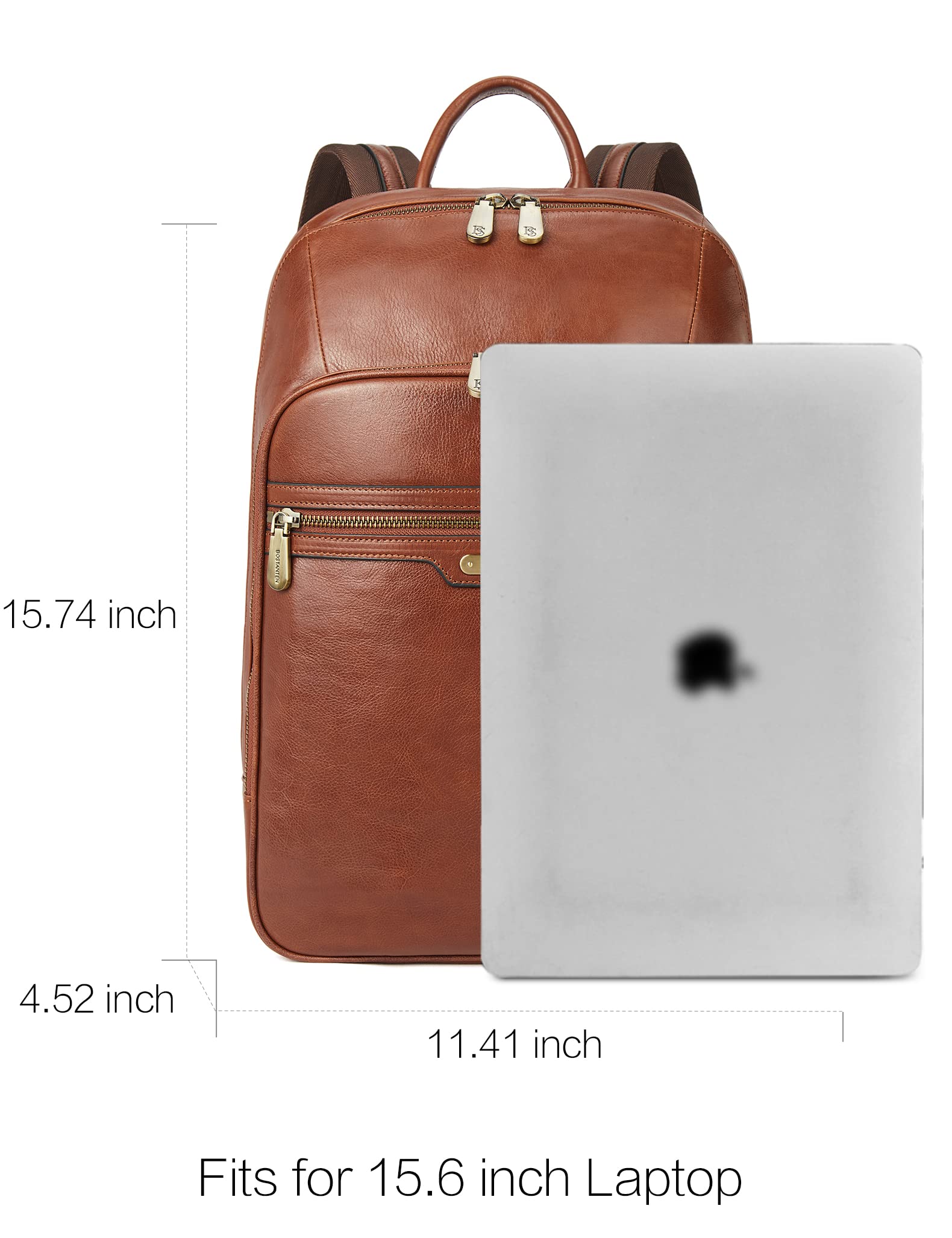 BOSTANTEN Genuine Leather Travel Weekender Overnight Duffel Bag& Mens Leather Backpack 15.6 inch Computer Backpack