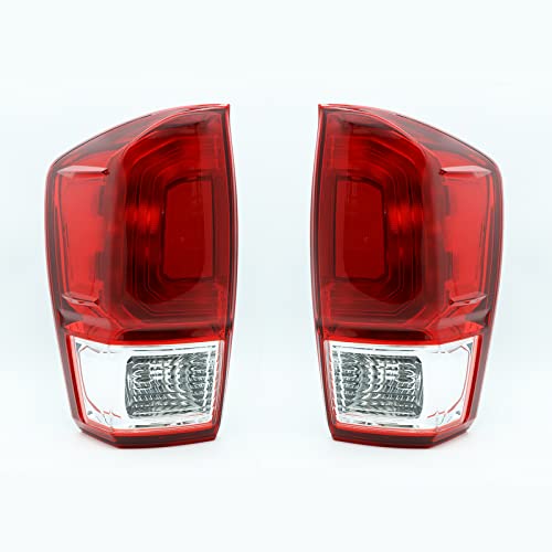 PENSUN RH + LH Side Rear Tail Brake Light Fit for 2016-2019 Toyota Tacoma SR SR5 Halogen (Left + Right)