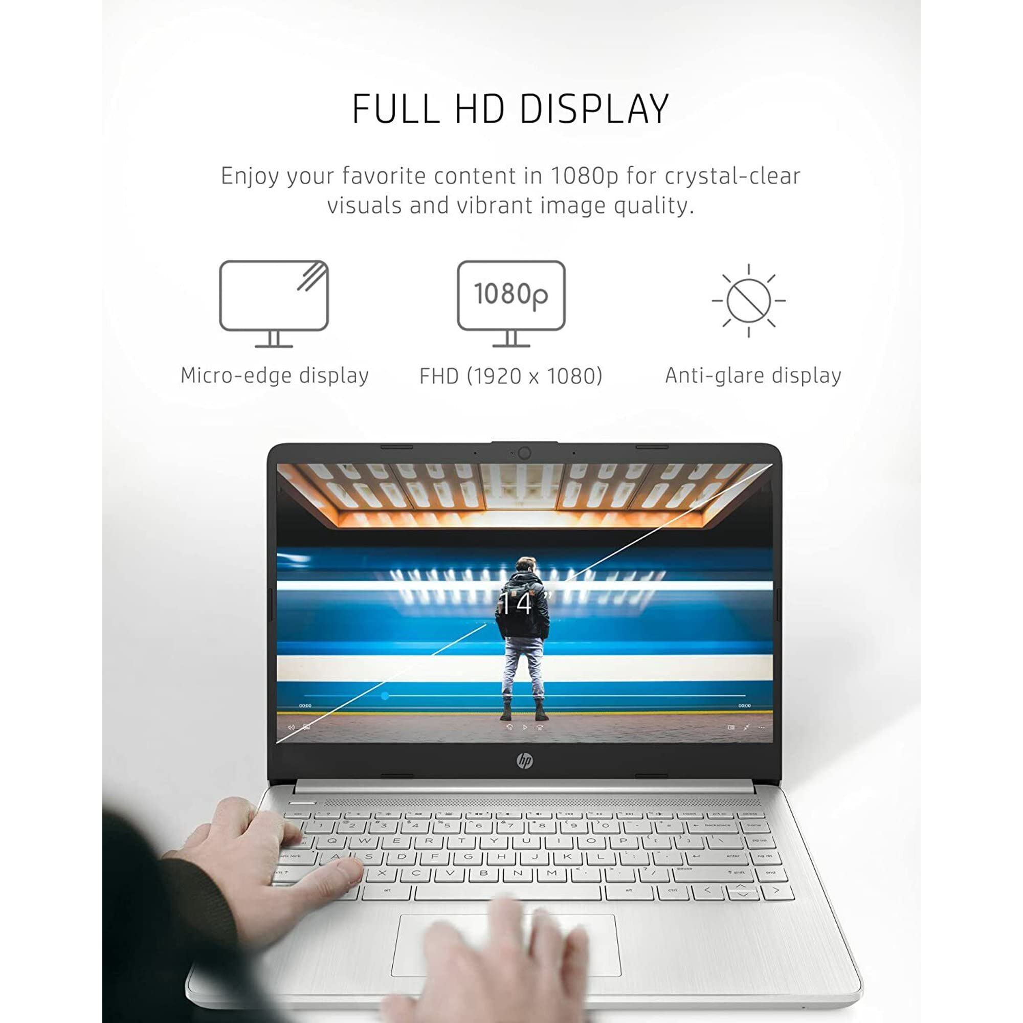 HP 14" FHD Business Laptop Computer [Windows 11 Pro], 6-core AMD Ryzen 5 5500U (Up to 4.0 Ghz), 32GB RAM, 1TB PCIe SSD, Thin & Portable, Long Battery Life, Wi-Fi 6, Bluetooth 5.2, HDMI, USB, w/Battery