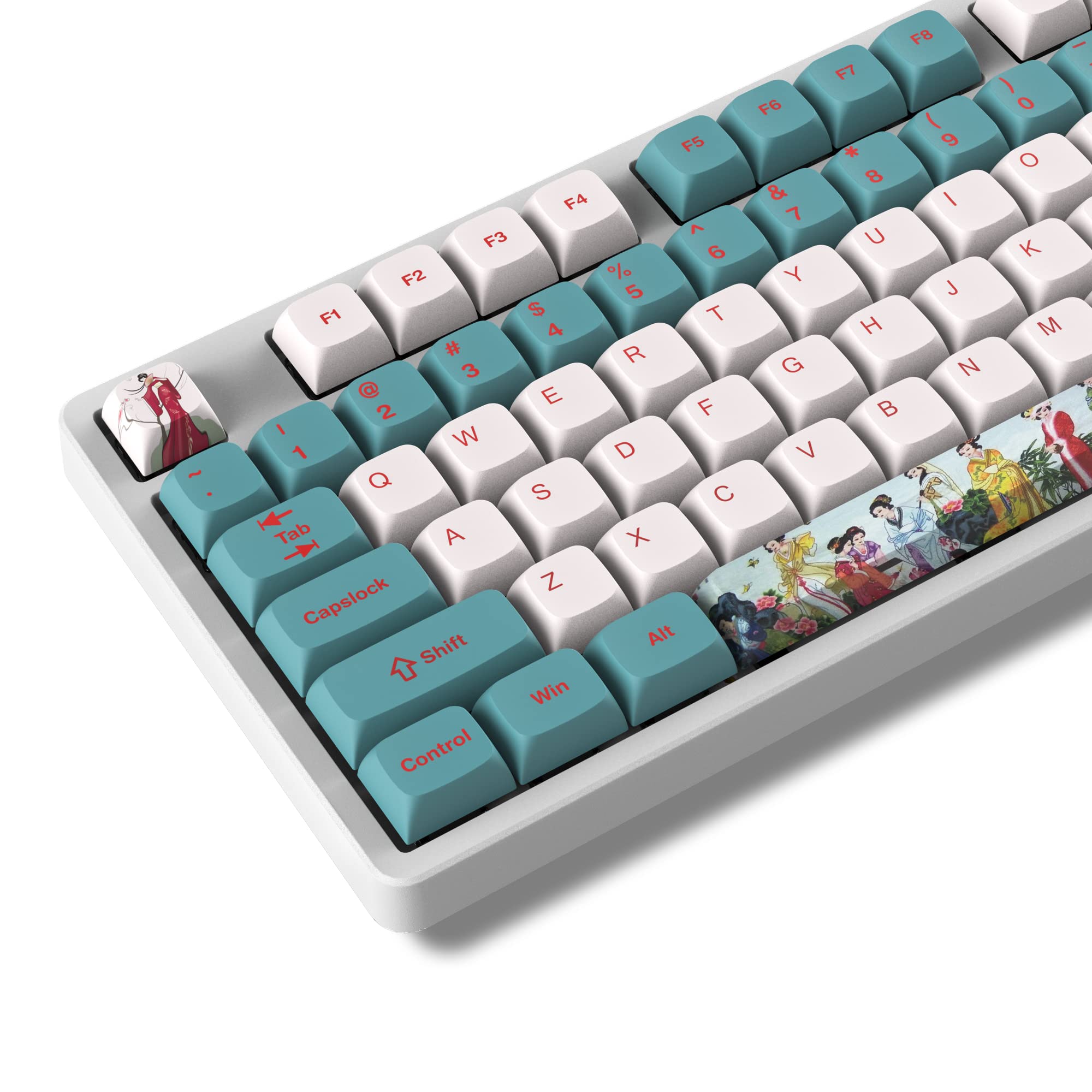 PBT Keycaps, XDA Profile Keyboard Keycaps Full Set, DYE-Sub Custom Keycaps for Cherry Gateron MX Switches Mechanical Keyboards