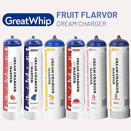 GreatWhip Pineapple Flavor 615g Whipped Cream Cylinder Nitrous Oxide Cartridges Pure N2O Tank (3 Cylinder)