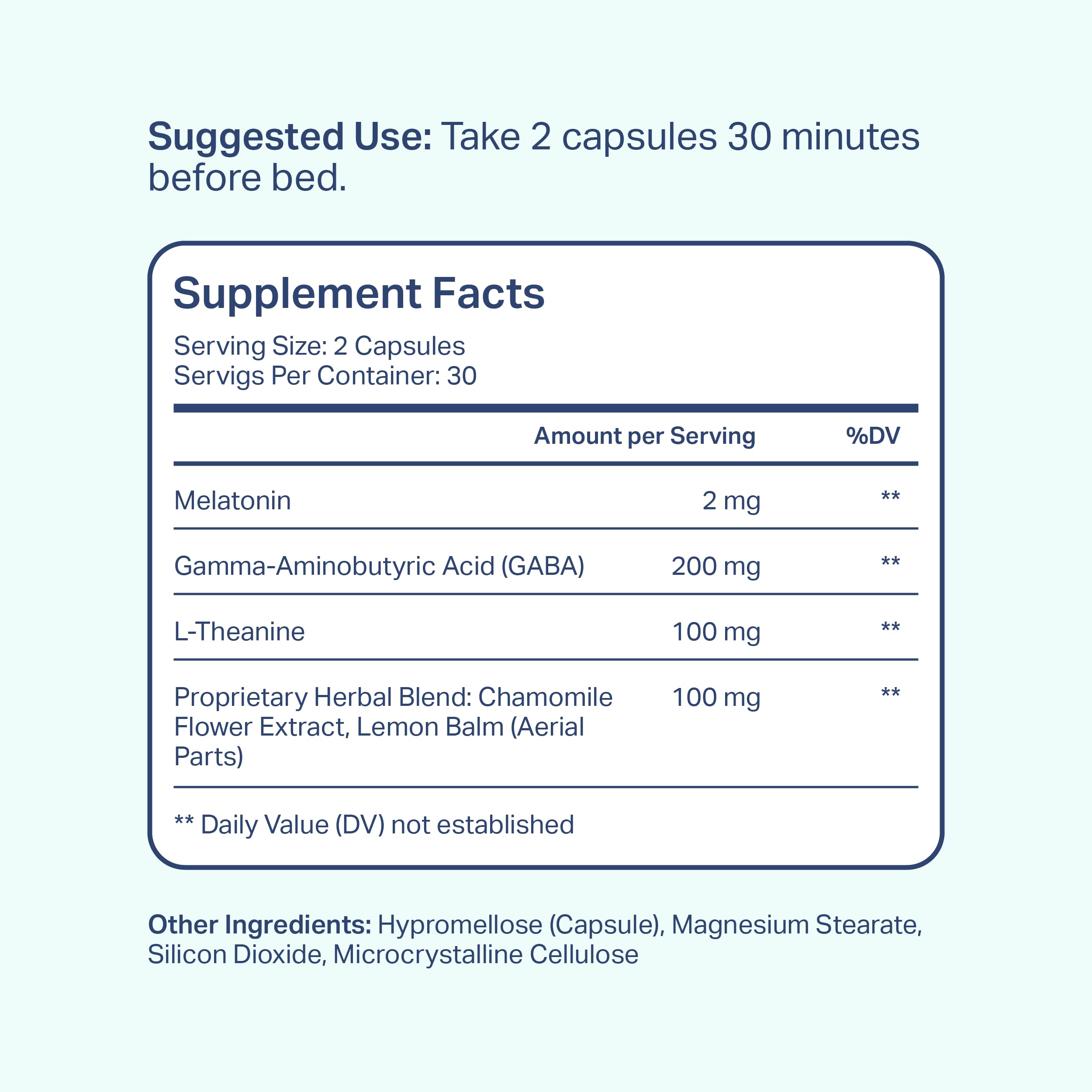 SLEEP IS THE FOUNDATION Sleep Aid with 2mg Melatonin - Sleeping Pills with GABA, L-Theanine & Chamomile - Non-Habit Forming Sleep Supplement, 60 Capsules