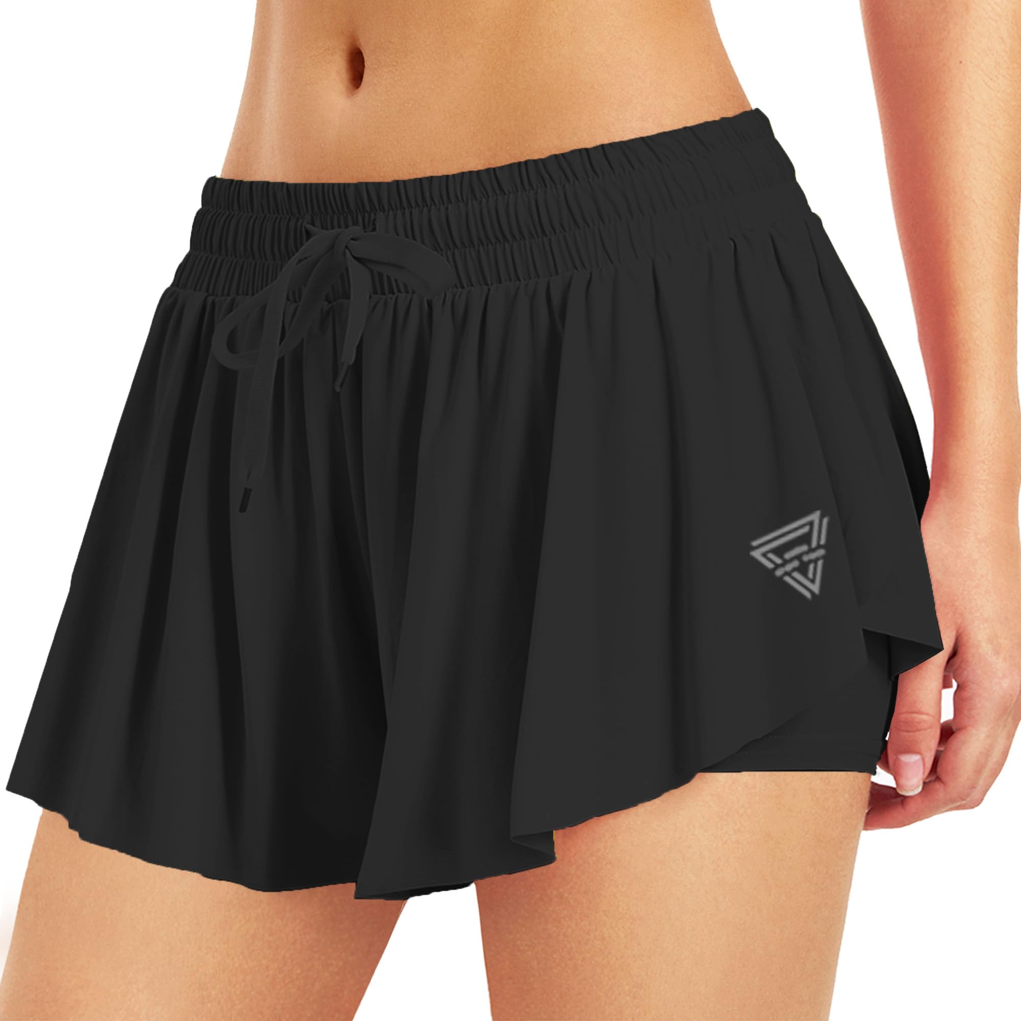 Flowy Shorts for Women Butterfly Summer Girls Shorts Preppy Kiki Kona Athletic Running Shorts Black XXS