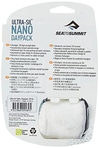 Sea to Summit Ultra-Sil Nano Ultralight Day Pack, 18-Liter, White
