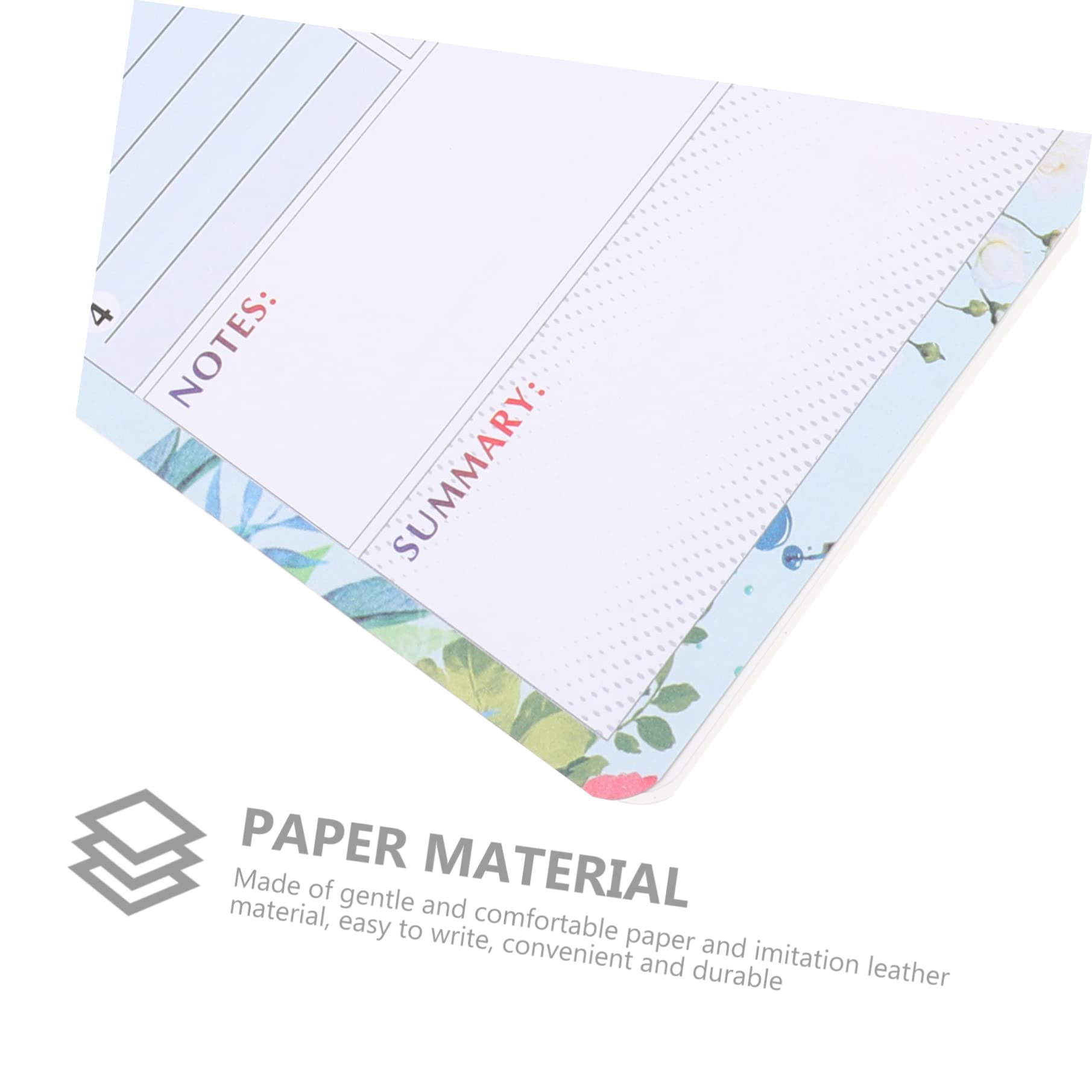 English Manual Academic Students Pocket Planner Wire Schedules Organizer - Paper Productivity Plan Flower Bound Memo Small Type Note Notebook Office Calendar