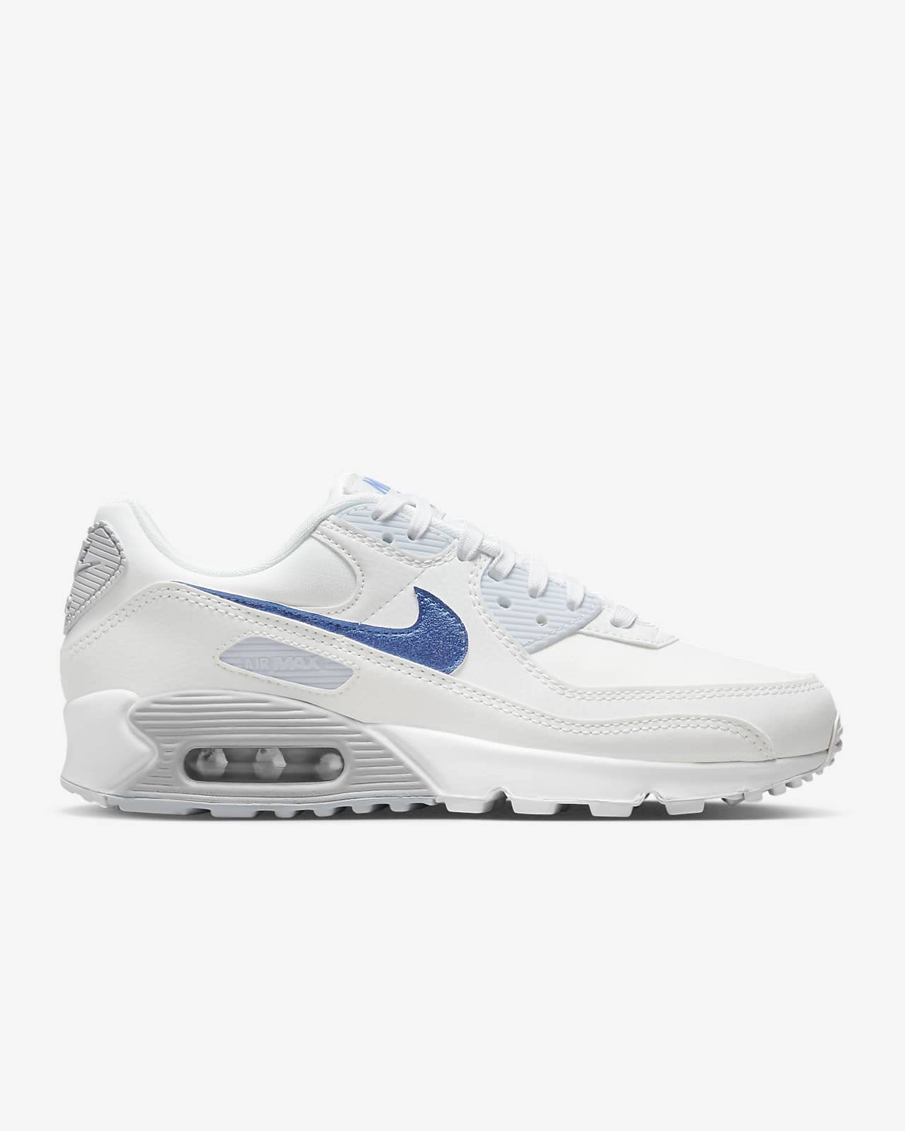 Nike Women Air Max 90 Futura Running Sneaker, White White White 101, 12