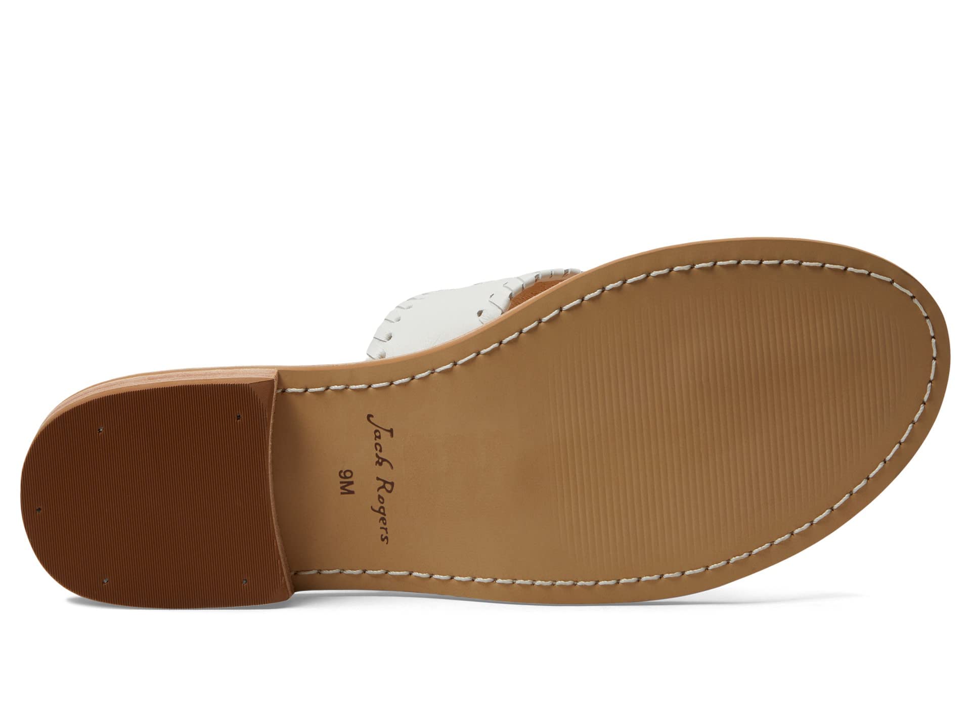 Jack Rogers Women's Jacks Flat Sandal, White/White, 9