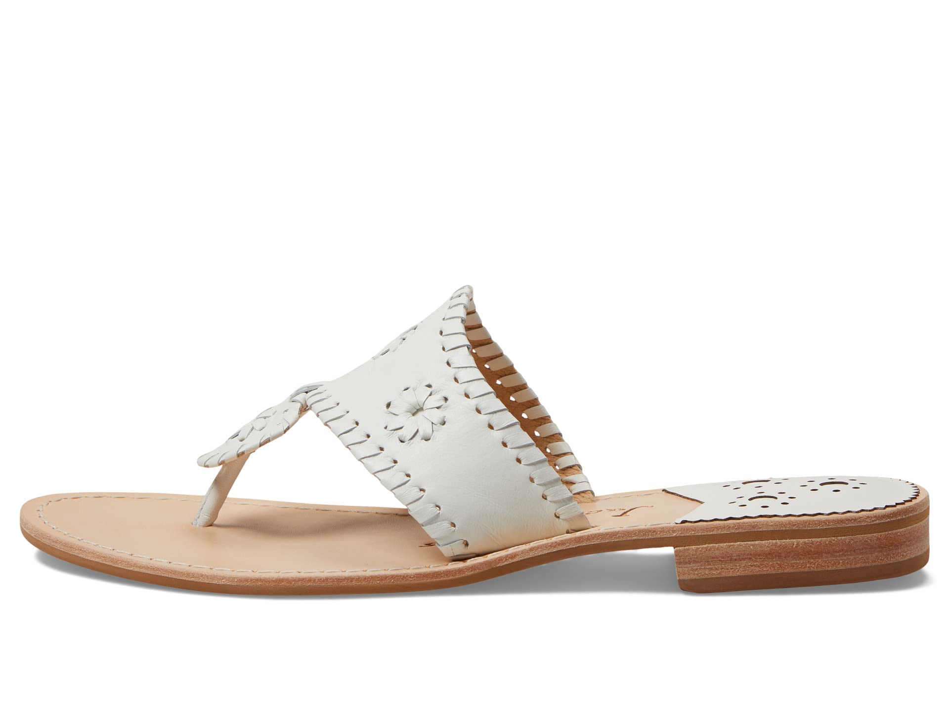 Jack Rogers Women's Jacks Flat Sandal, White/White, 9