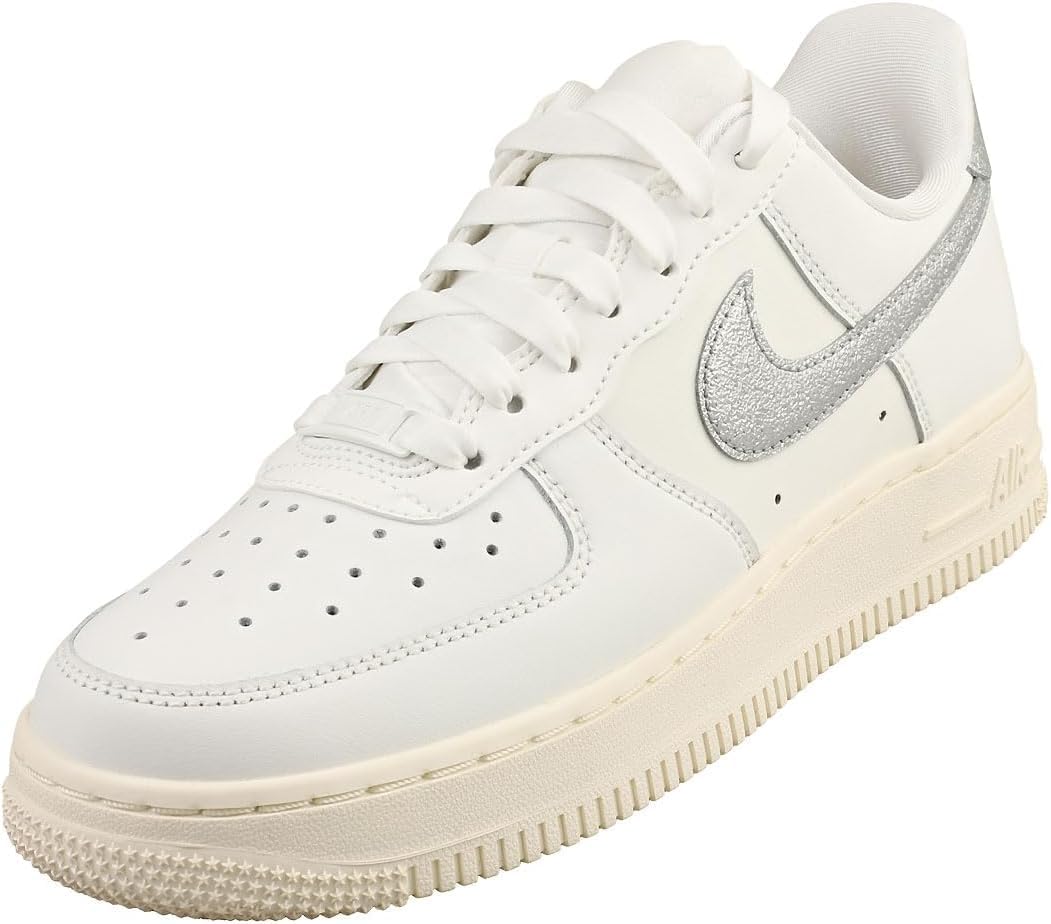 Nike Air Force 1 Low Women Summit White/Metallic Silver DQ7569-100 8.5