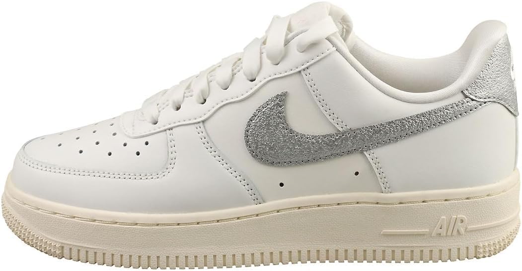Nike Air Force 1 Low Women Summit White/Metallic Silver DQ7569-100 8.5