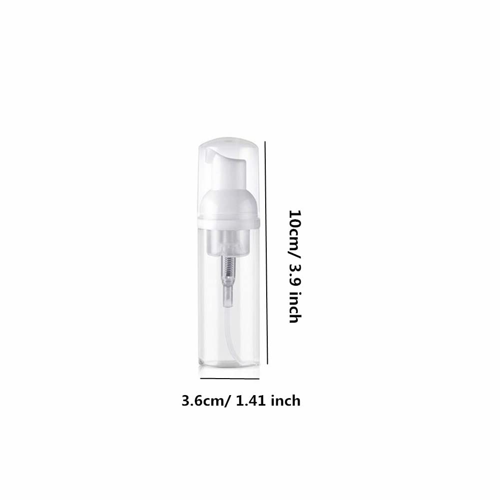 30ml Empty Refillable Clear Plastic Foamer Pump Bottle, Travel Foam Dispenser Liquid Soap Container for Cosmetic Makeup, Kitchen, Shampoo, Bathroom Countertops (3 Pack)