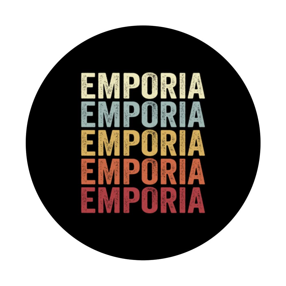 Emporia Virginia Emporia VA Retro Vintage Text PopSockets Swappable PopGrip
