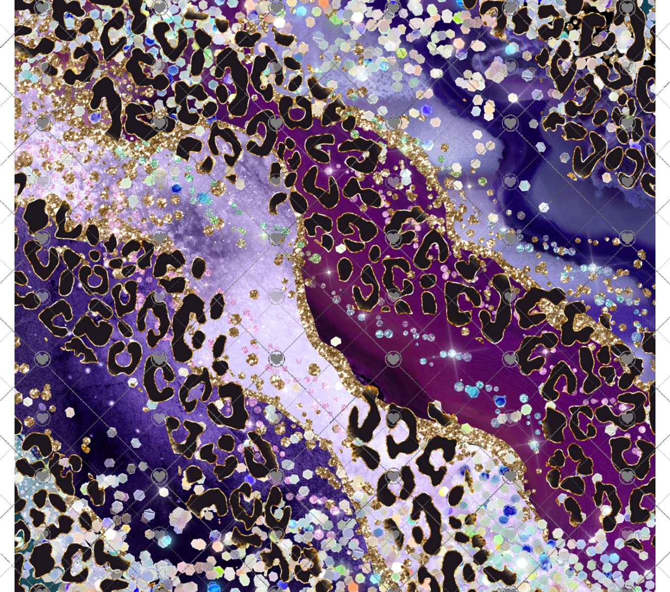 Leopard Agate Tumbler Sublimation Transfer, Ready to Press, 20 oz Straight Tumbler, Cheetah Transfer for Tumbler, Geode Transfer