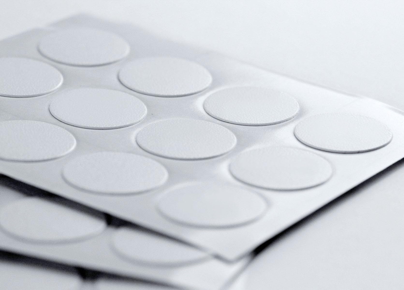 Furndiy 7/8" - 21mm 36 Pcs White Self-Adhesive Screw Cover Caps - Screw Hiding - Screw Hole Cover Caps - Nail Cover - Screw Hole Stickers - Based in USA