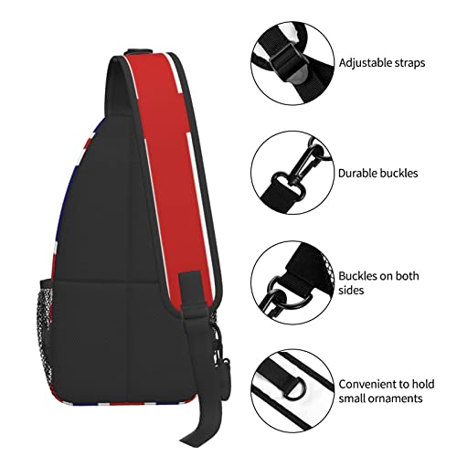 British Flag Britain English England Crossbody Sling Backpack Sling Bag Travel Hiking Chest Bag Daypack