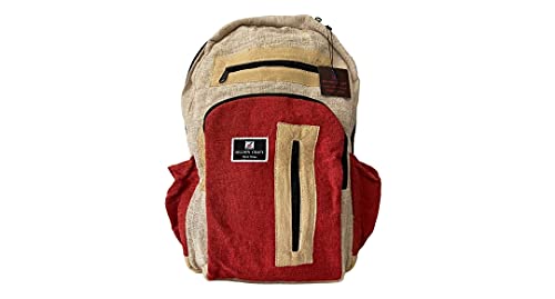 Zillion Craft Classic Back Pack from Himalayan core Hemp Fiber. Best fit for School College and Outdoor Activities with Comfort and Style.Hand Made Hemp Backpack with Unisex Design
