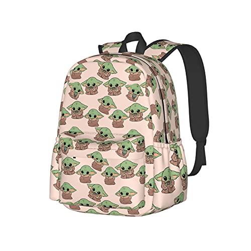 meiystyle Kids Yoda Backpack Student Cute Book Bag Travel Bag Satchel for Boys Girls (Pink)