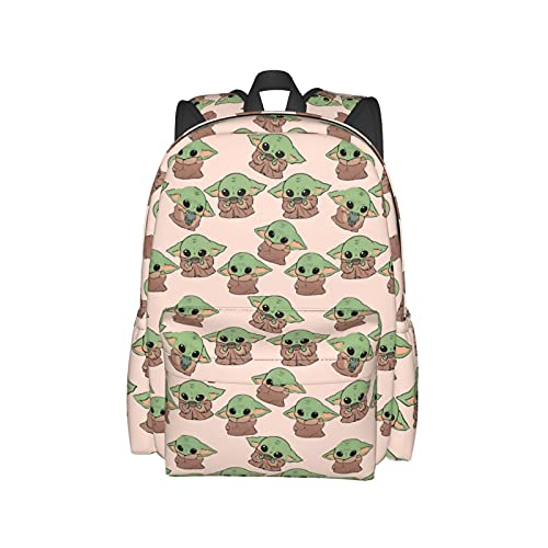 meiystyle Kids Yoda Backpack Student Cute Book Bag Travel Bag Satchel for Boys Girls (Pink)