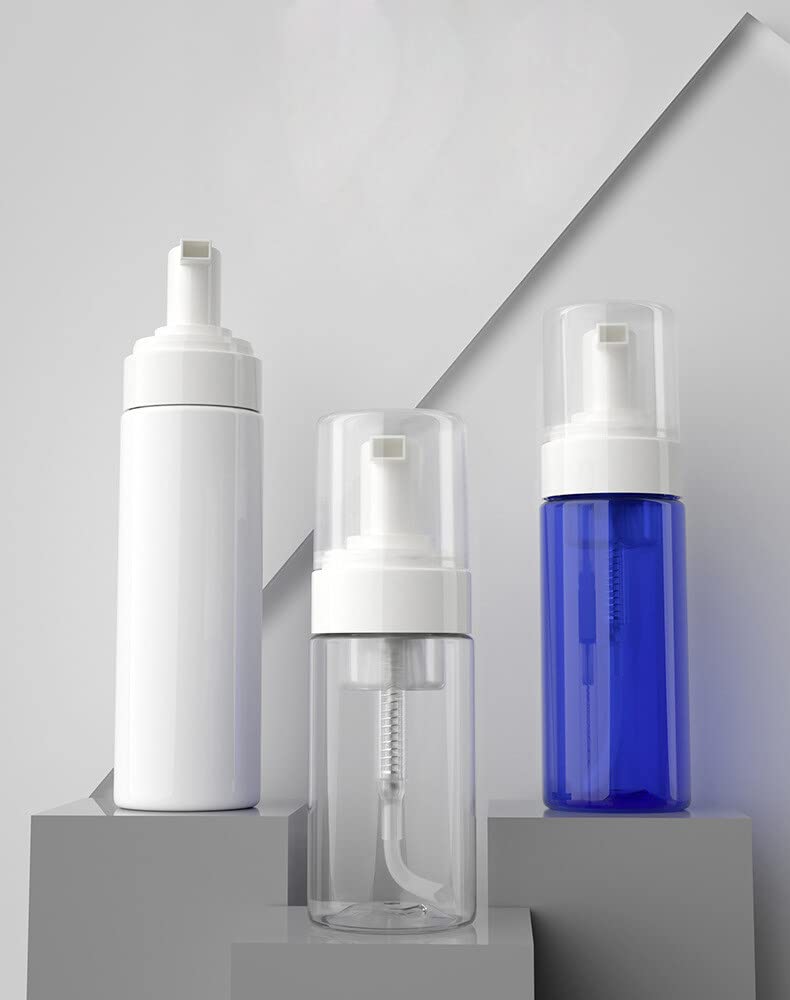 2PCS 100ml Cobalt Blue Refillable Empty Foam Pump Bottles Small Foaming Soap Dispenser for Hand Soap Lash Cleanser Shampoo Liquid 3.4oz