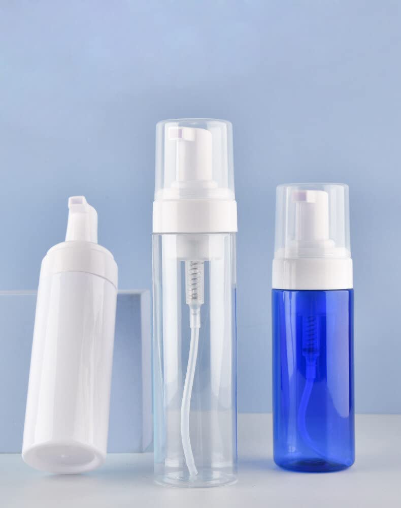 2PCS 100ml Cobalt Blue Refillable Empty Foam Pump Bottles Small Foaming Soap Dispenser for Hand Soap Lash Cleanser Shampoo Liquid 3.4oz