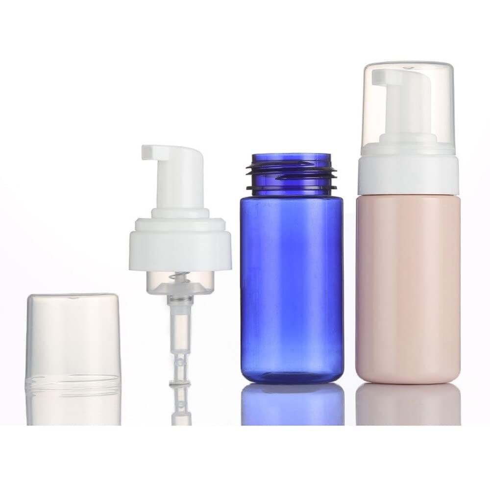 2PCS 100ml Cobalt Blue Refillable Empty Foam Pump Bottles Small Foaming Soap Dispenser for Hand Soap Lash Cleanser Shampoo Liquid 3.4oz