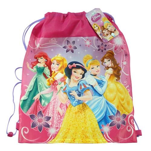 Disney Princess Drawstring Sling Bag, Size 14" X 11"