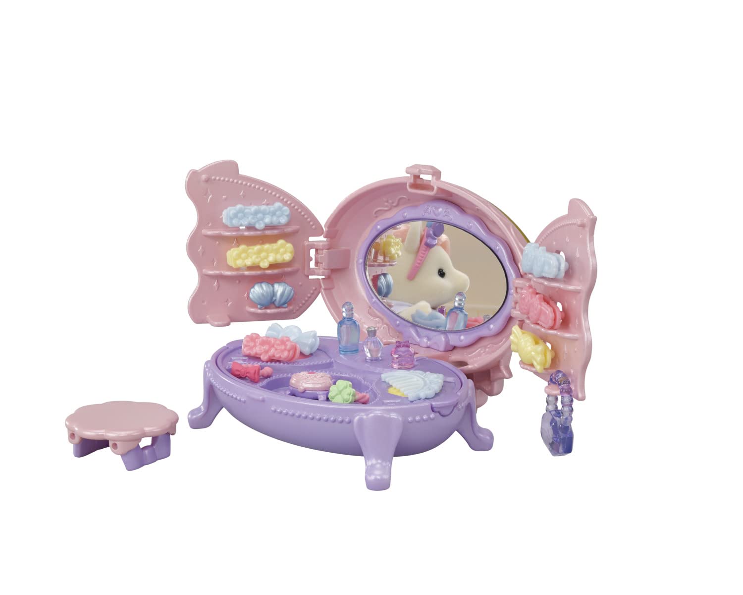Calico Critters Pony's Vanity Dresser Set, Dollhouse Playset with Figure and Accessories