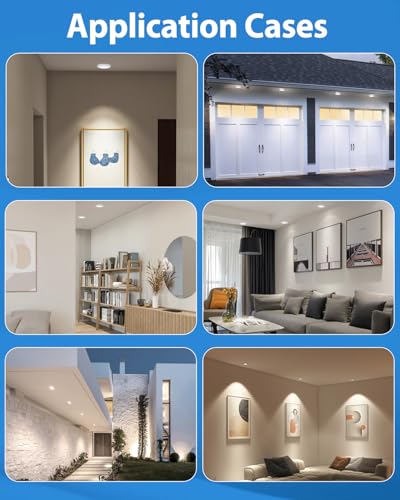 POPANU 4inch Gimbal LED Recessed Light Recessed LED 4 inch White Swivel Gimbal Canless Light 360° Rotation 90° Tilt 4" 9W Eyeball Lighting Dimmable Adjustable Can Spotlights 5CCT White 4 inch 6 Pack