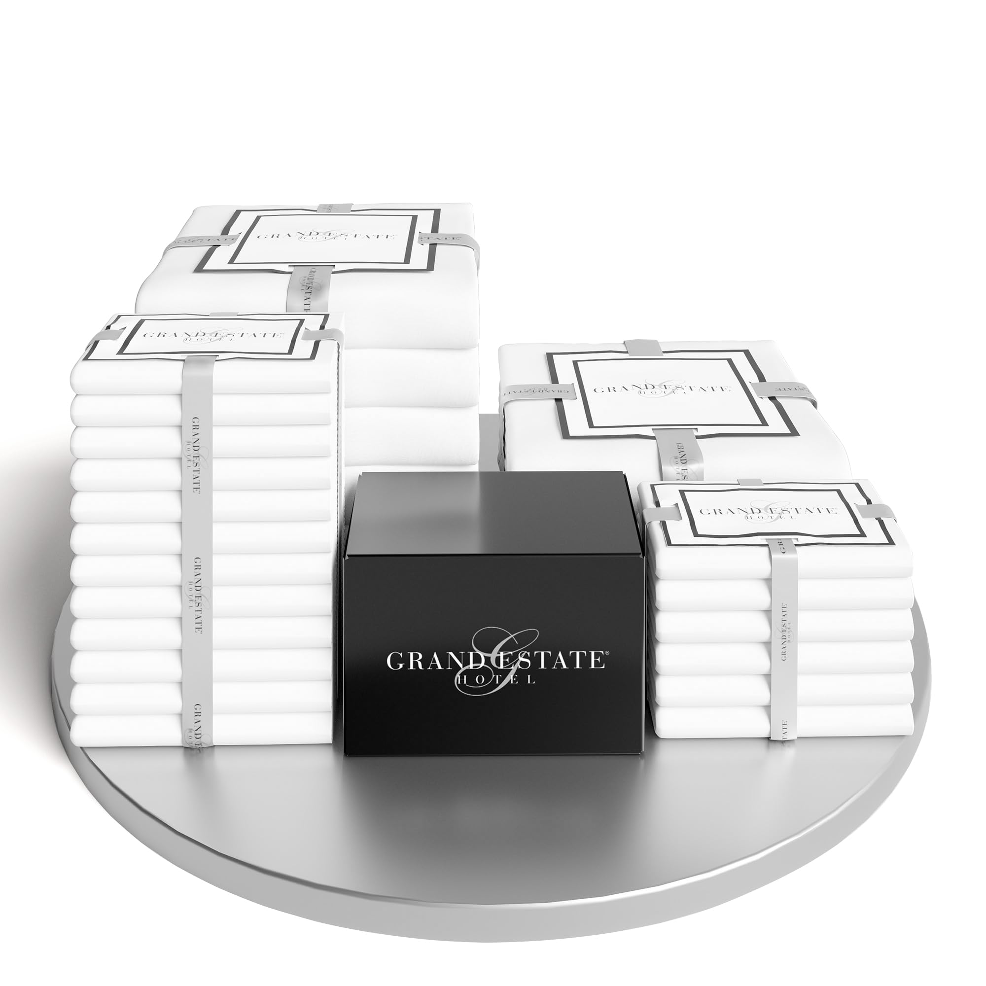 GRAND ESTATE HOTEL Full Size Flat Sheet Bulk, Arctic White Cotton-Rich Hotel Quality Top Bed Sheets, Luxury Feel, Wrinkle-Resistant, Soft & Silky Sateen Sheets for Hotel, Spas, Salons, Hospital