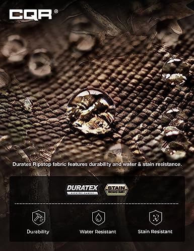 CQR Men's Tactical Pants, Water Resistant Ripstop Cargo Pants, Lightweight EDC Work Hiking Pants, Outdoor Apparel, Duratex Mag Pocket Print Hunting Camo, 36W x 32L