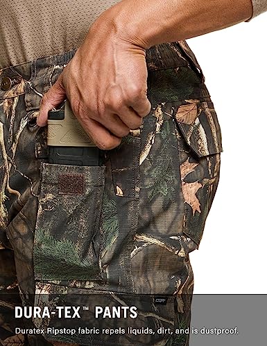 CQR Men's Tactical Pants, Water Resistant Ripstop Cargo Pants, Lightweight EDC Work Hiking Pants, Outdoor Apparel, Duratex Mag Pocket Print Hunting Camo, 36W x 32L