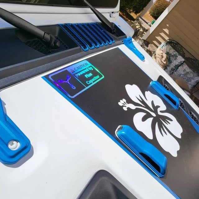 Caution Powered by Flux Capacitor | Custom Truck Window Bumper Car Laptop Automotive Wall Gift Gun Carrier