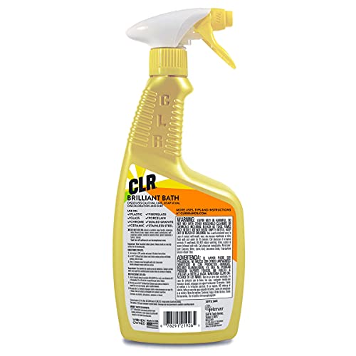 CLR Brilliant Bath Foaming Bathroom Cleaner Spray (Pack Of 2) & Windex Glass and Window Cleaner Spray Bottle, Original Blue, 23 fl oz