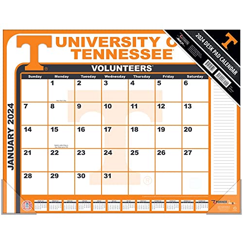 TURNER SPORTS Tennessee Volunteers 2024 22X17 Desk Calendar (24998061489)