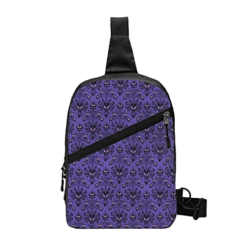NHGFVT Small Crossbody Sling Backpack Anti Theft Backpack For Traveling Chest Haunted Mansion Shoulder Bag For Men Women, RXZE23