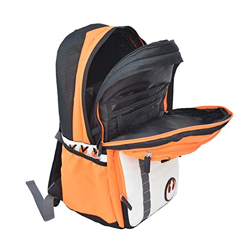 HAMIQI Star Wars Rebel Army Logo Backpack Outdoor Travel Backpack Student Schoolbag Laptops Backpack (Orange)