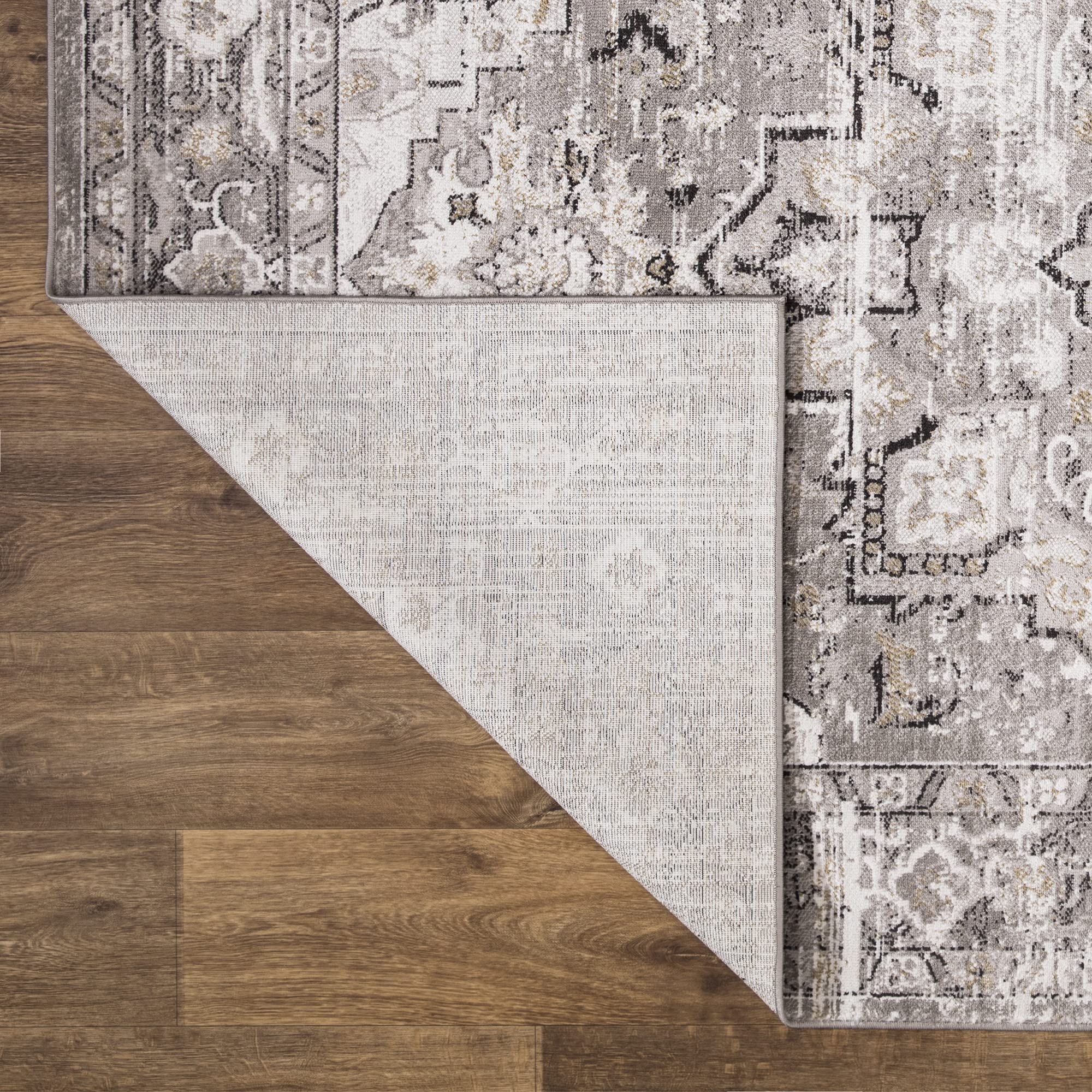Bloom Rugs 8 x 10 Rug - Gray/Beige Traditional Persian Area Rug for Living Room, Bedroom, Dining Room, and Kitchen - Exact Size: 7'5" x 10'